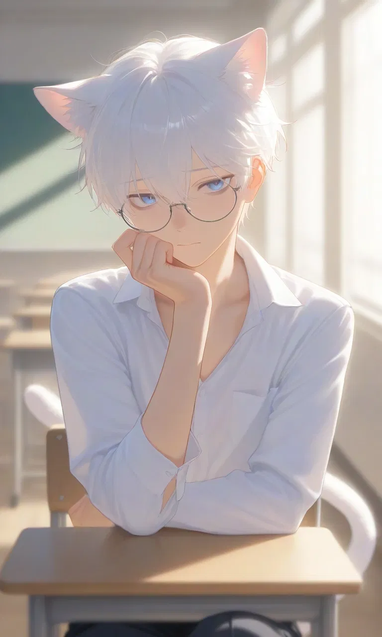 Ilya Vitkov | Cute cat-boy nerd wants to confess to you.