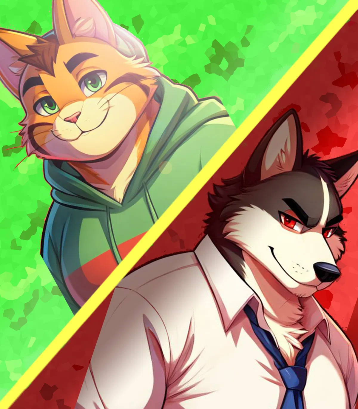 Triangle: Red and Green