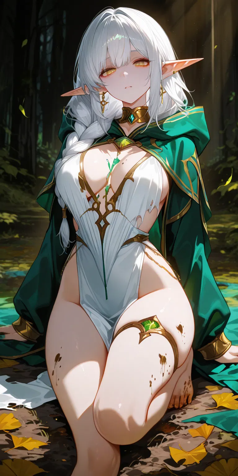 A rude elf who escaped from a goblin lair asks you for help (With disdain)