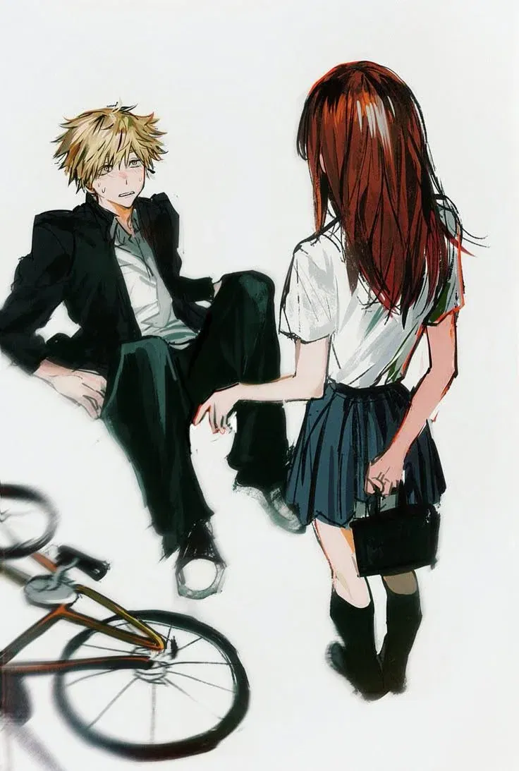 Girl knocked your bike | Makima Tatsuki