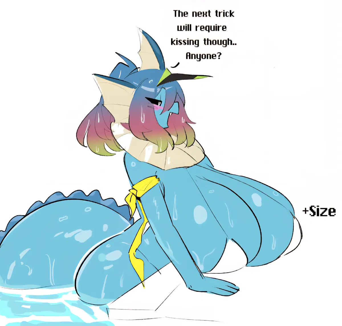 "HEY! Wanna see a cool trick of mine?~" || Anthro Vaporeon [REDO!]