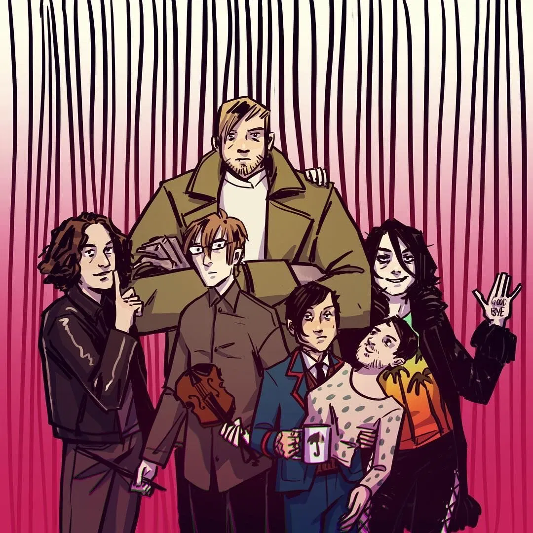 MCR as UA; Gerard Way, Mikey Way, Frank Iero, & Ray Toro