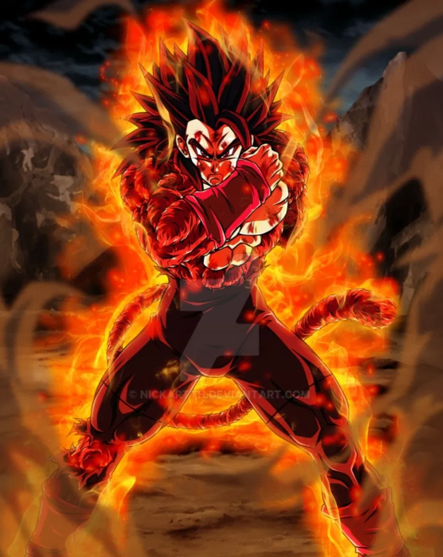 Dragon Ball Z Tournament Of Power going Super Saiyan 4 against Cabba