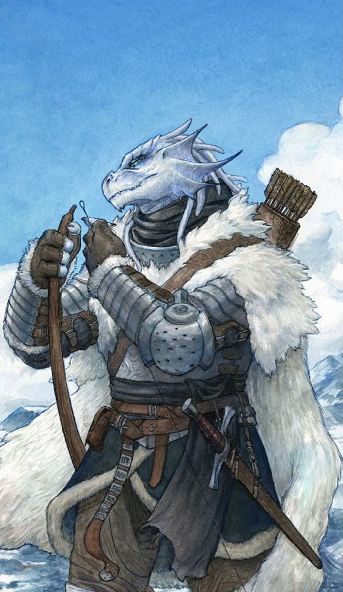 Female Dragonborn Baron of the woods ["nyilras Cacoria"]