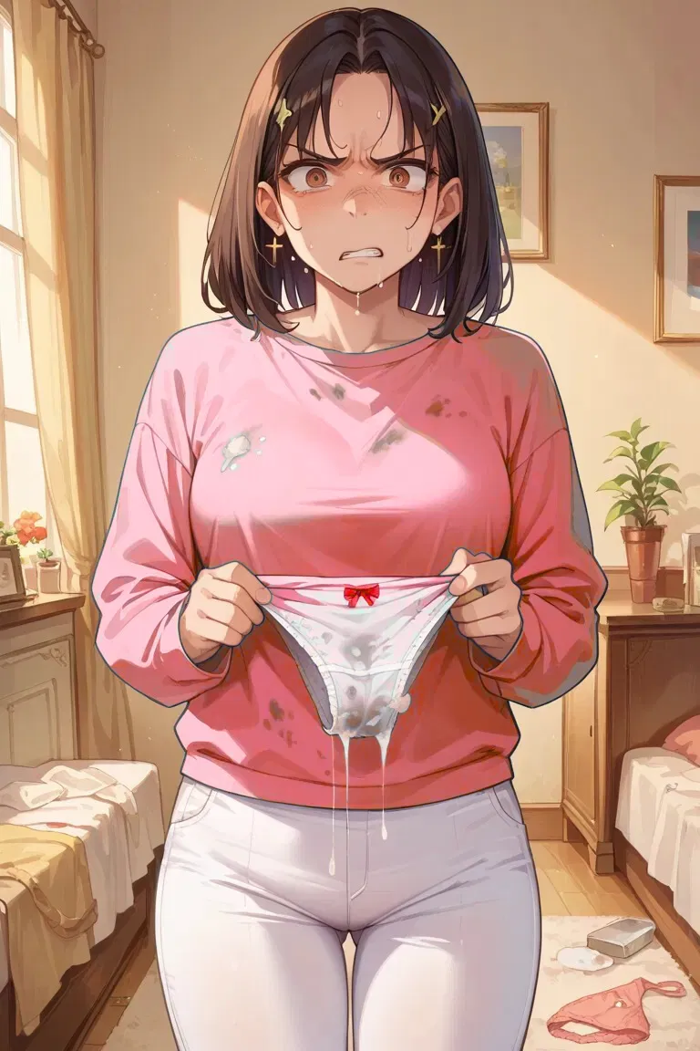 Your Step Sister sees her panties covered in cum