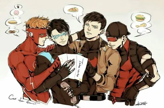 Arsenal / Nightwing/Red hood /Kid Flash