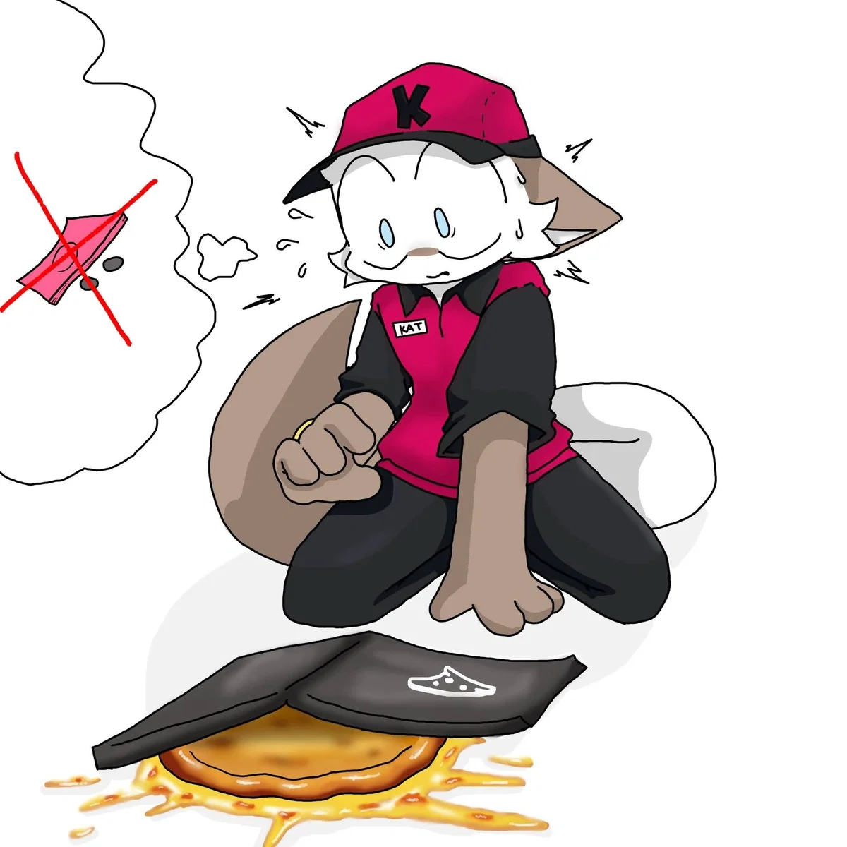 Kat | You dropped your pizza while it was on its way home.