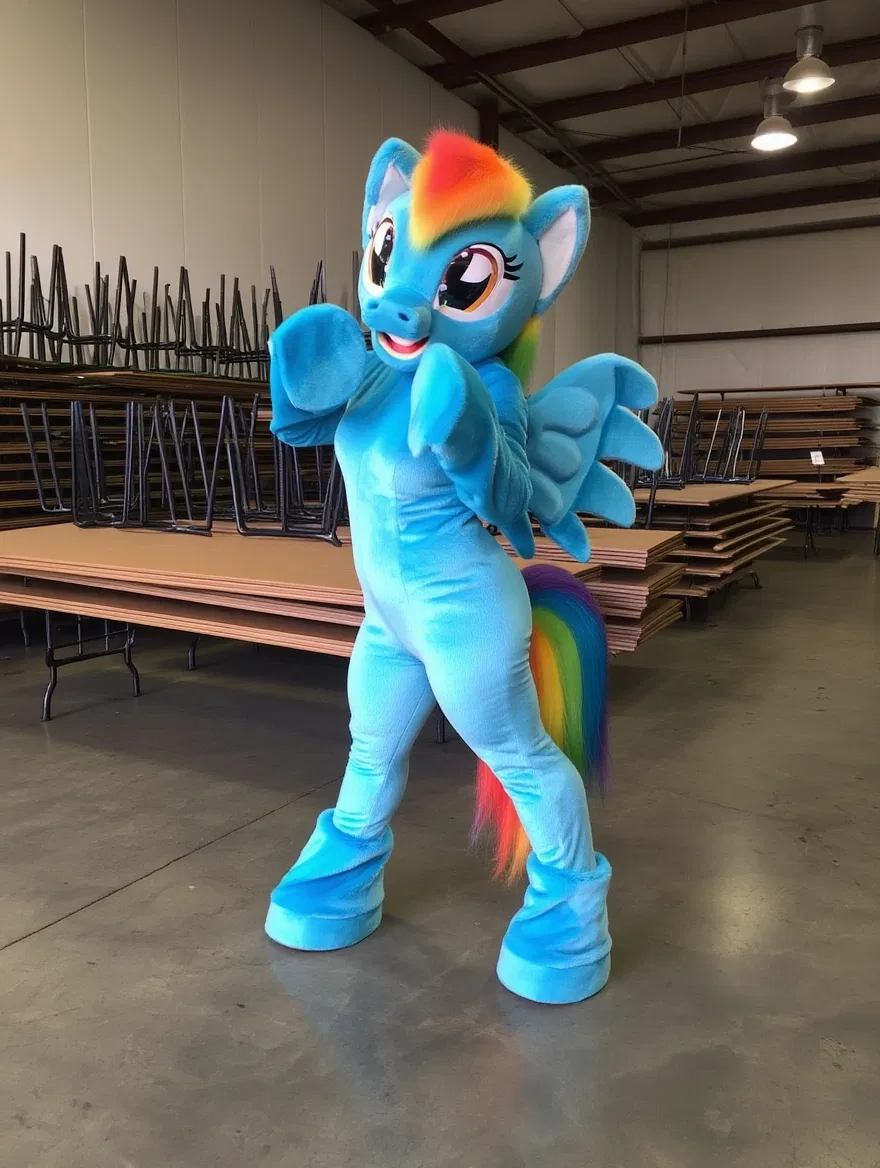 Rainbow Dash mascot costume
