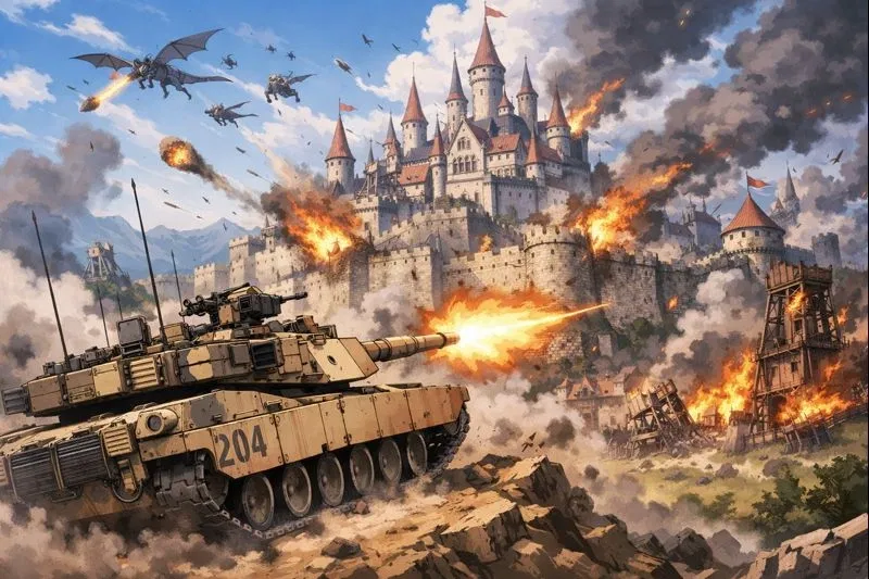 Modern Military VS Medieval Magic