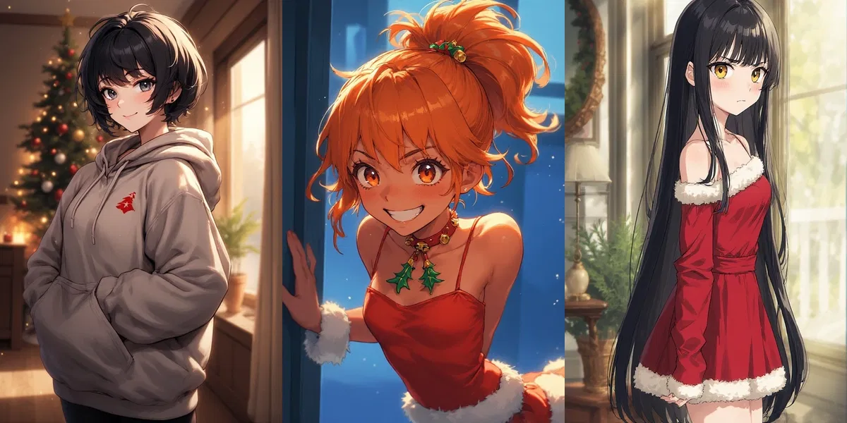 College Christmas party with friends