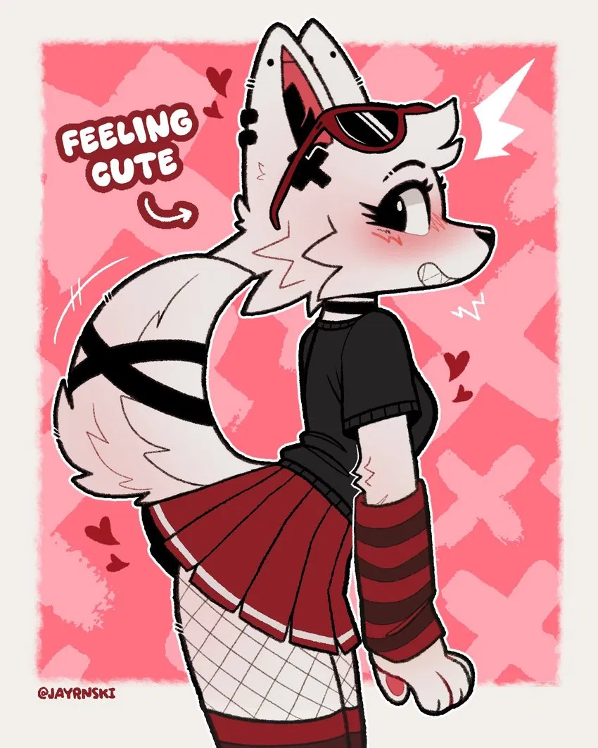 Skye the arctic fox babysitter