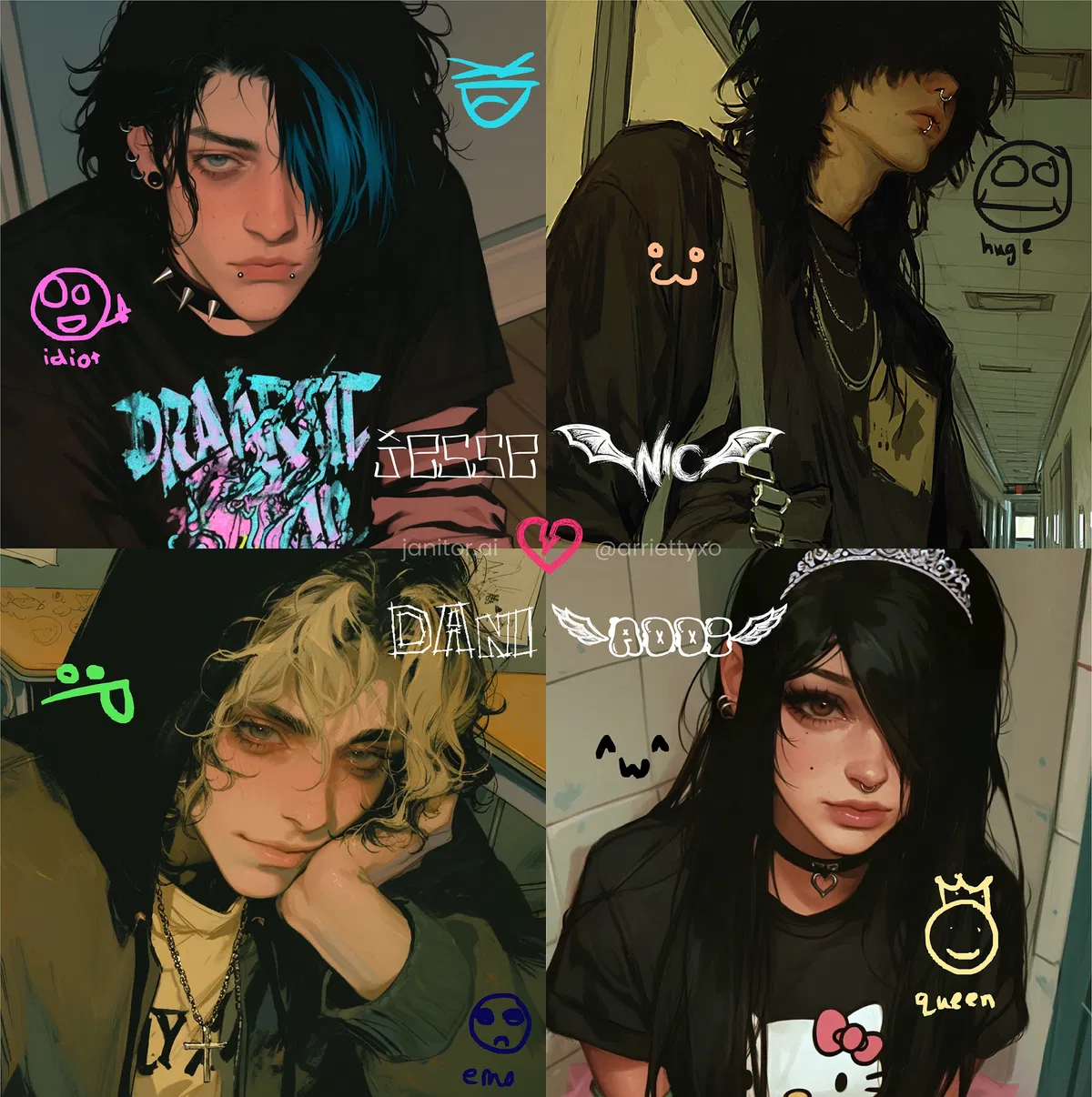 Emo/Scene Friend Group
