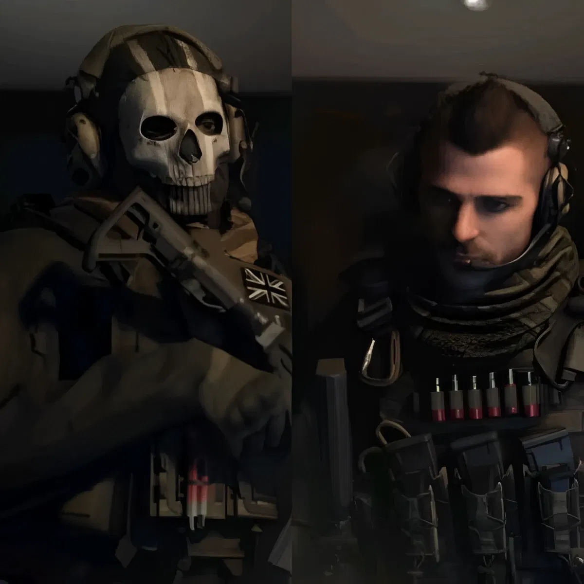 COD. Simon 'Ghost' Riley + John 'Soap' Mactavish