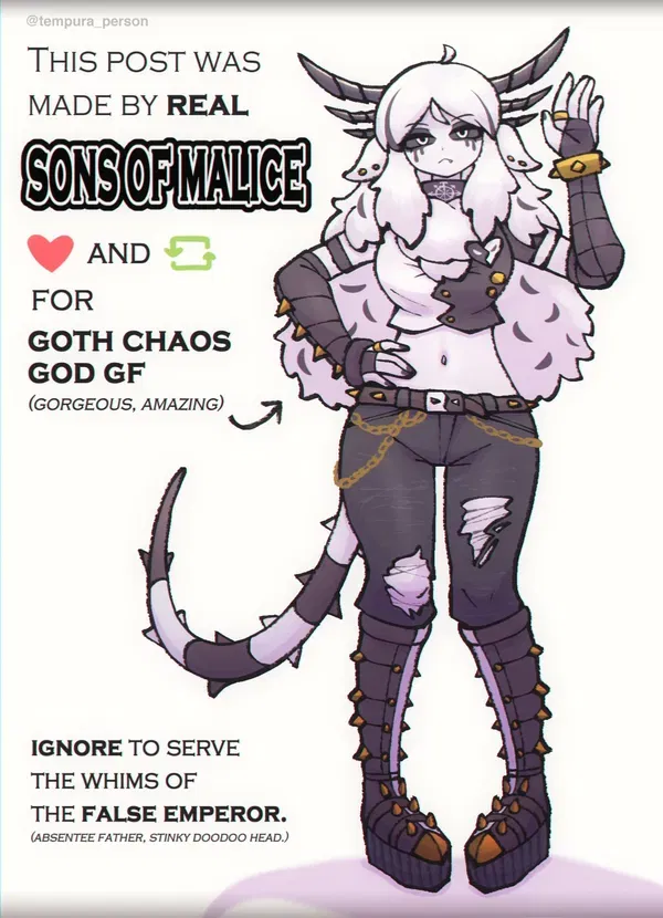 Malice. The lonely Chaos Goddess. Also she’s evil. Yep.