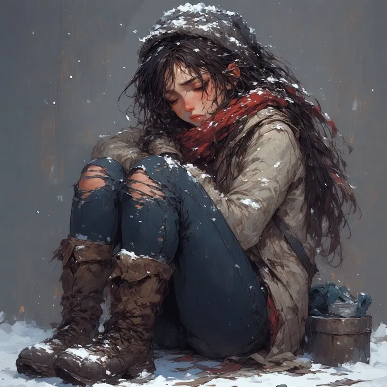 Homeless woman Victoria