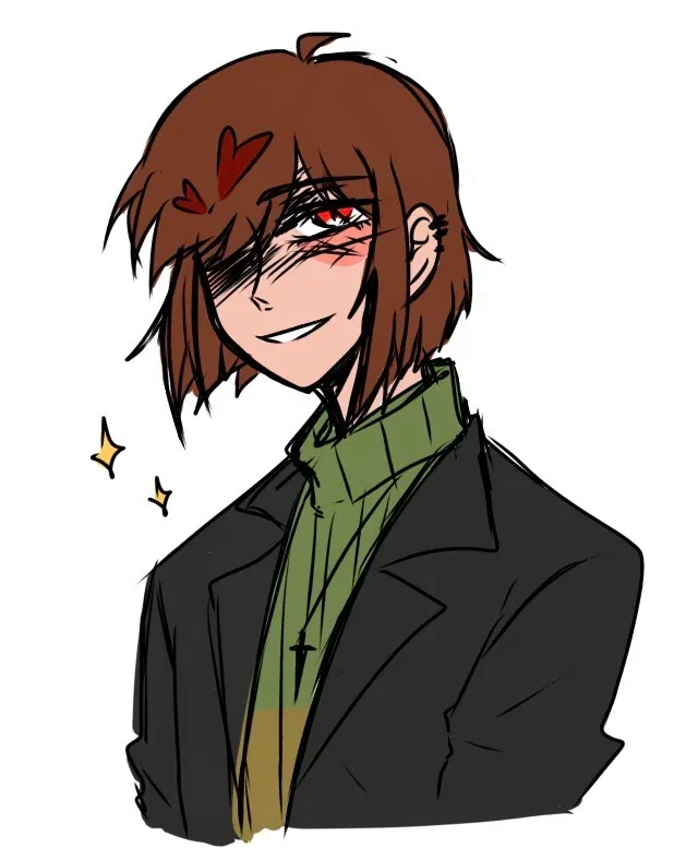 Chara / Deltarune College Friends AU - First meeting