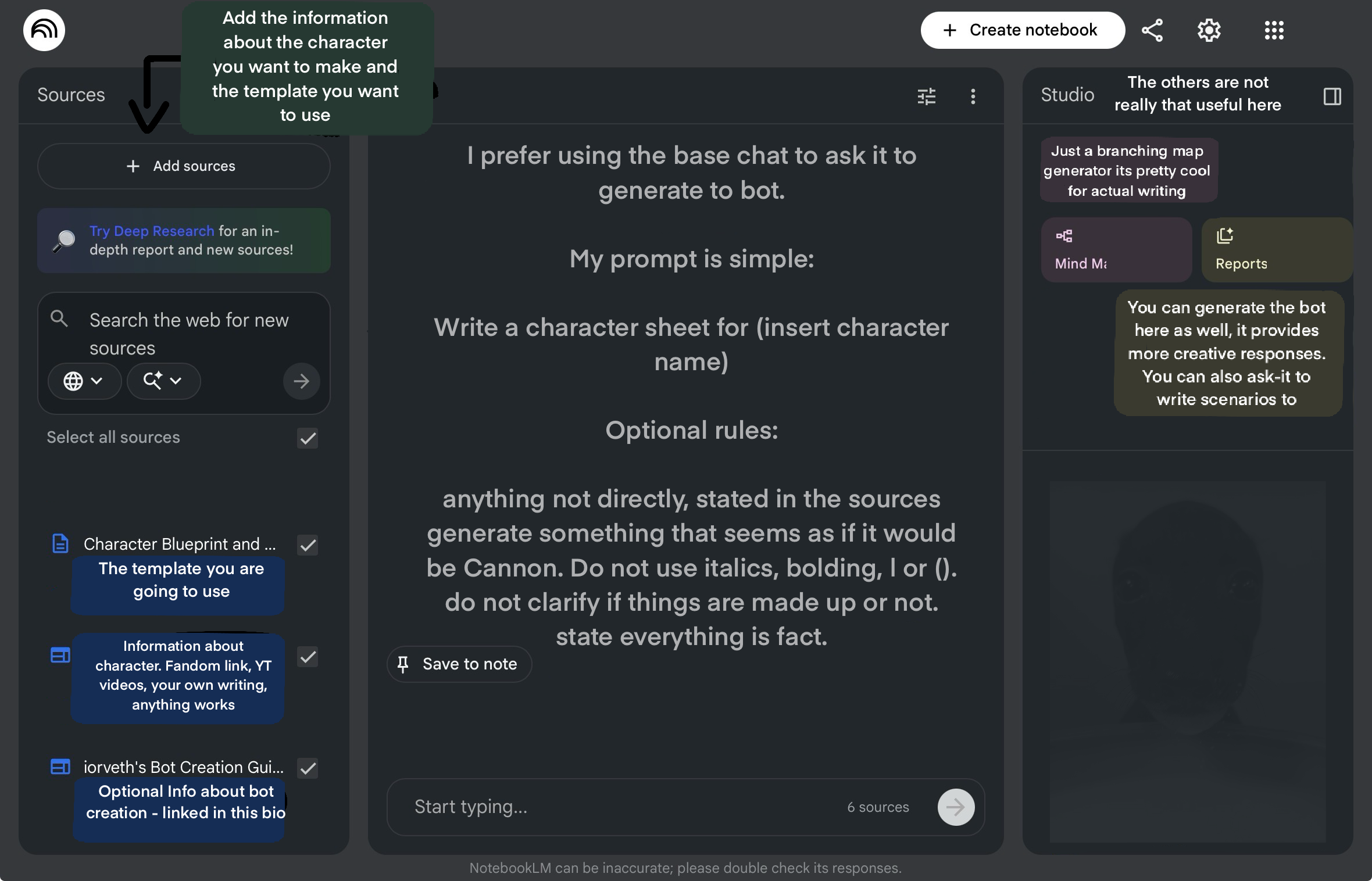 Bot making tips