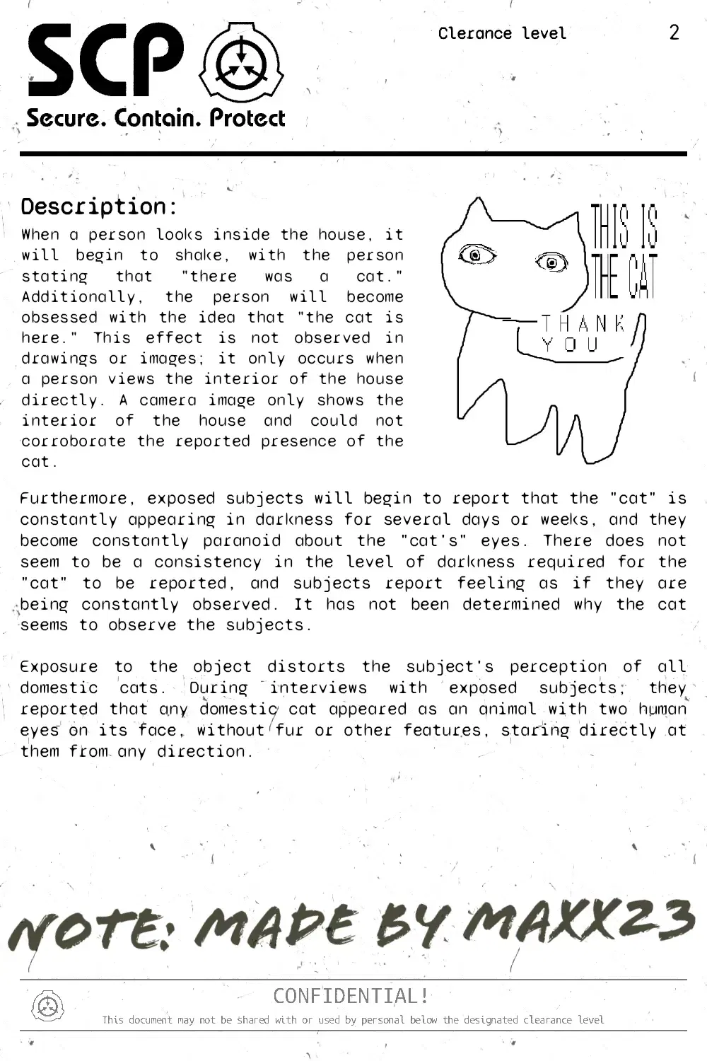 SCP-040-JP / "The cat" | SCP.