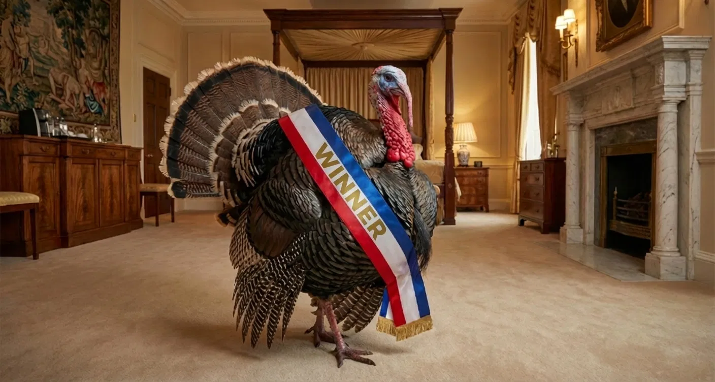 The Pardon - She's losing to a bird that eats its own poop.