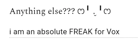 Vox || Trying To Sleep With The Newest Vee