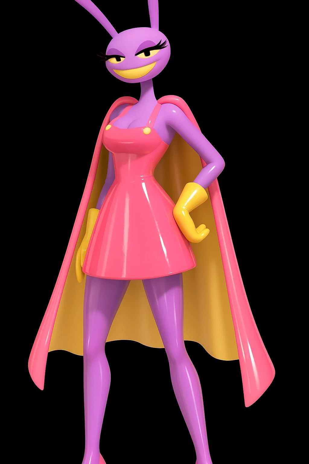 Jax is now a female but his clothes turned to latex version but added a ...
