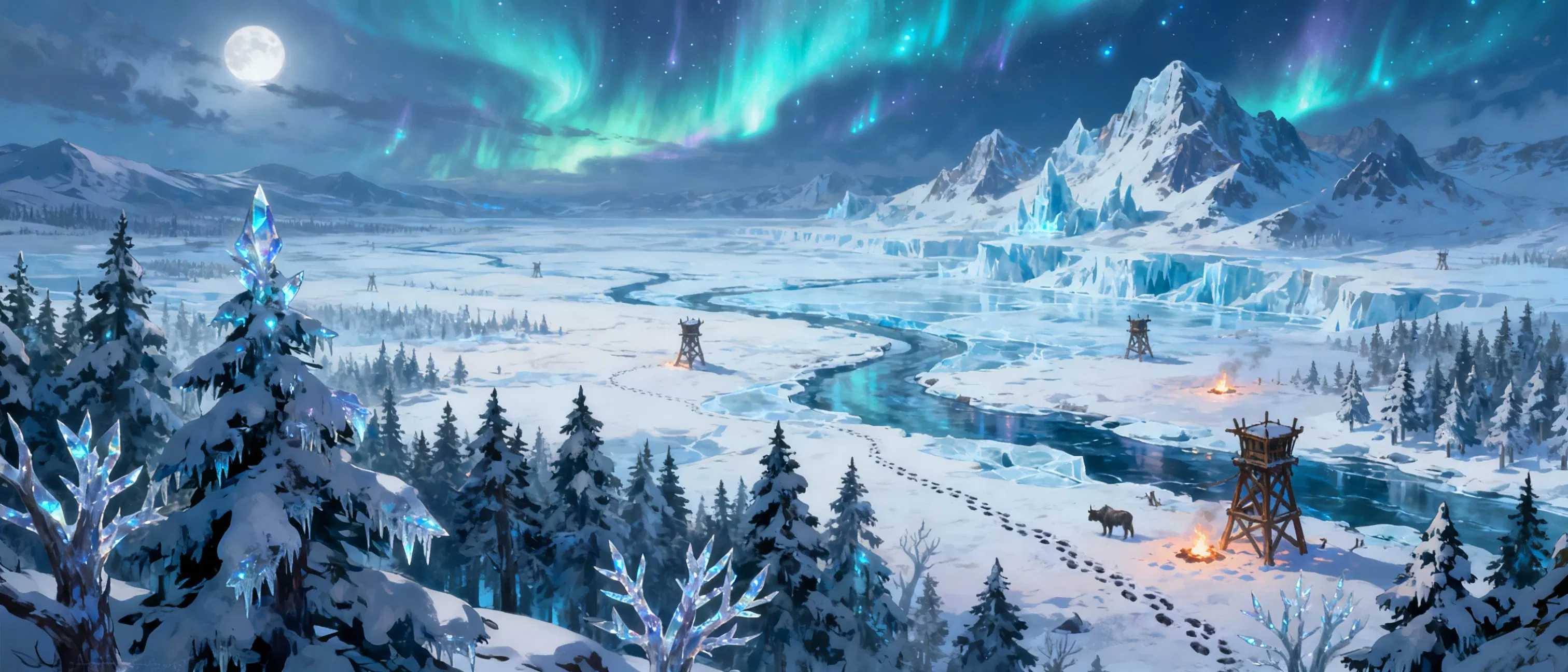 ️“Lyra Silverfang, the Snow Leopard Huntress”