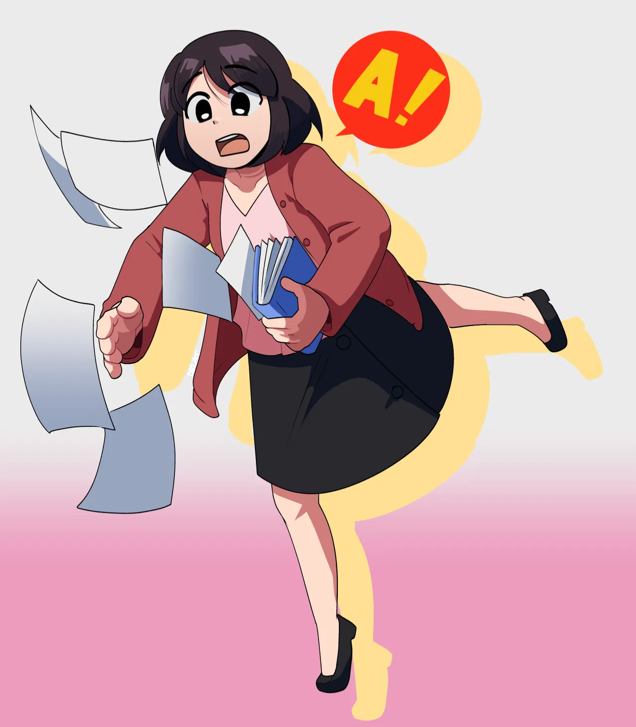 Osaka, the ditzy schoolteacher